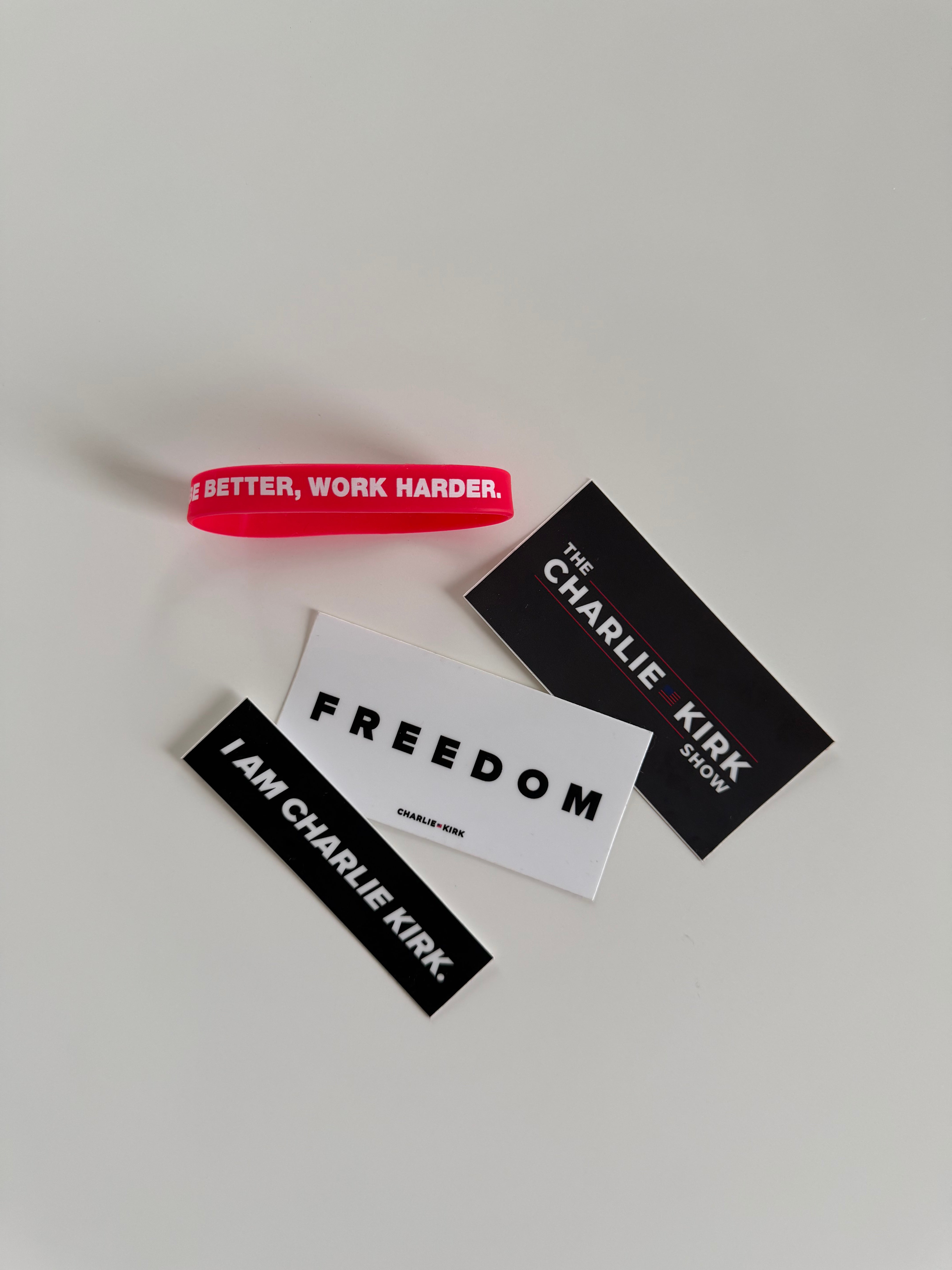 Sticker & Wristband Bundle – The Charlie Kirk Show Store